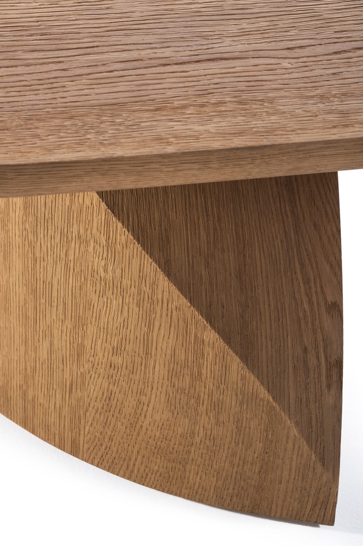Natural brushed solid oak side table - FARO – Bruno Moinard Éditions eshop