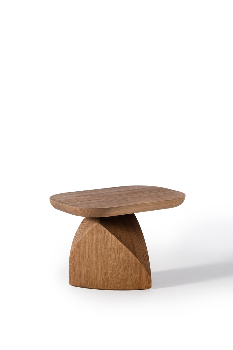 Natural brushed solid oak side table - FARO – Bruno Moinard Éditions eshop